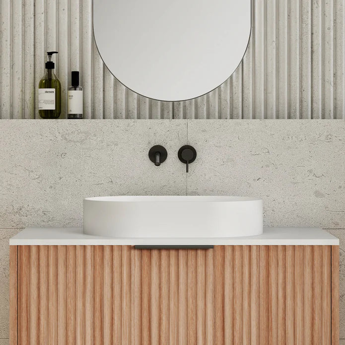 Elegant Pill Above Counter Basin- Matte White