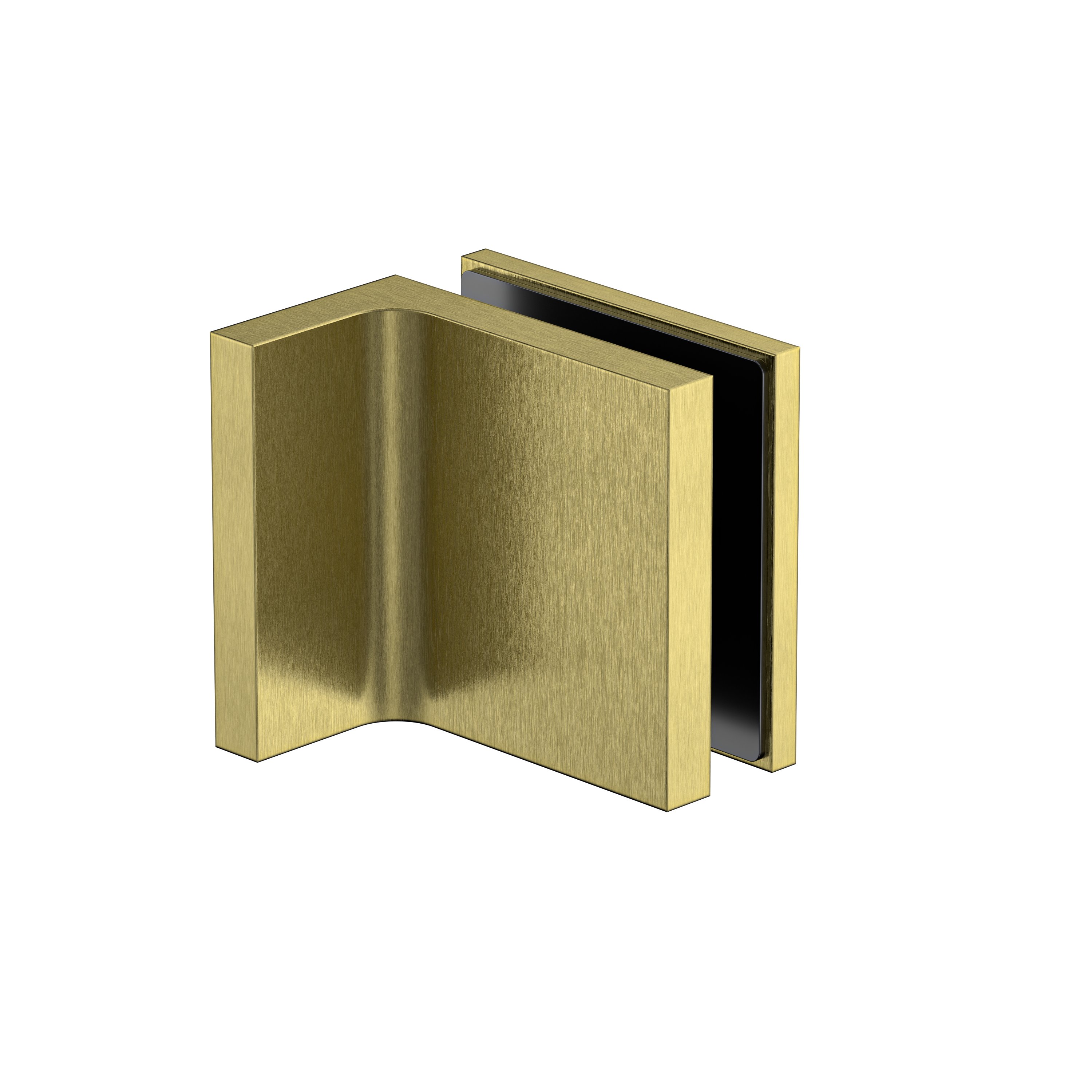 Stealth Bracket with Short Leg Brushed Brass