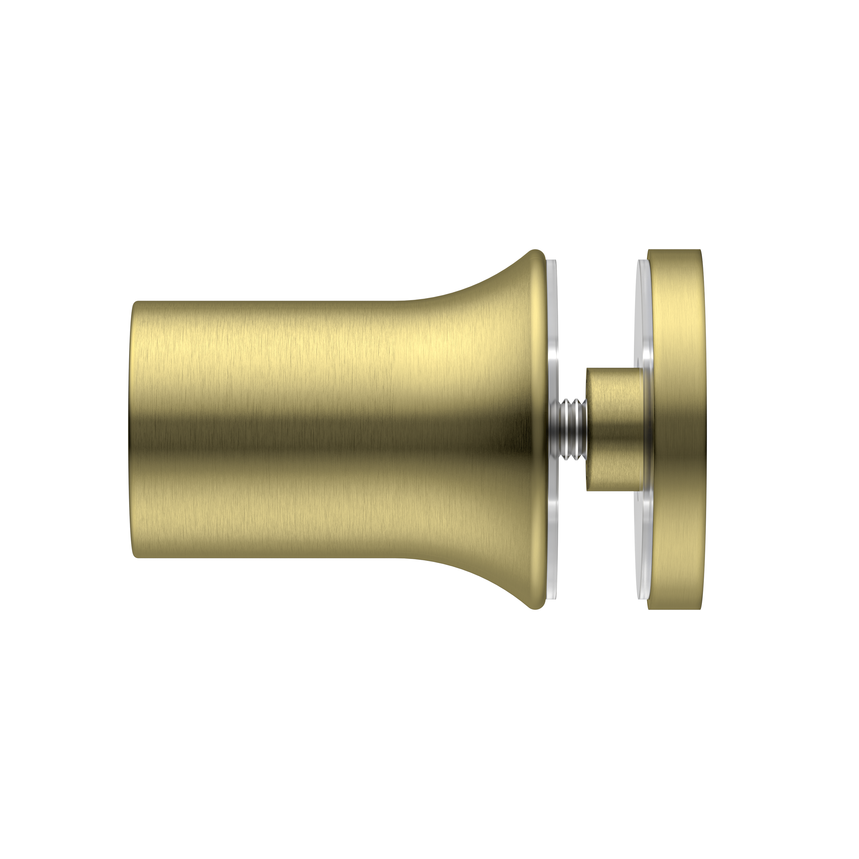 Glass to Rail Fitting KA8 Raw Brushed Brass