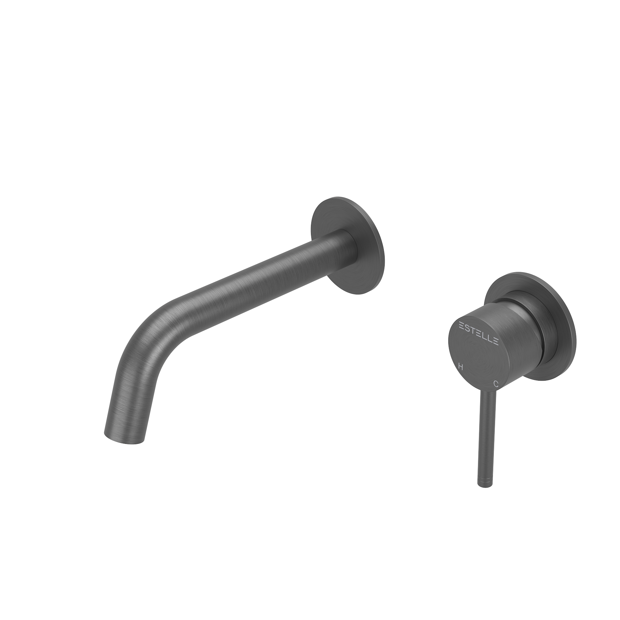 Pinnacles Wall Spout and Mixer Brushed Gun Metal