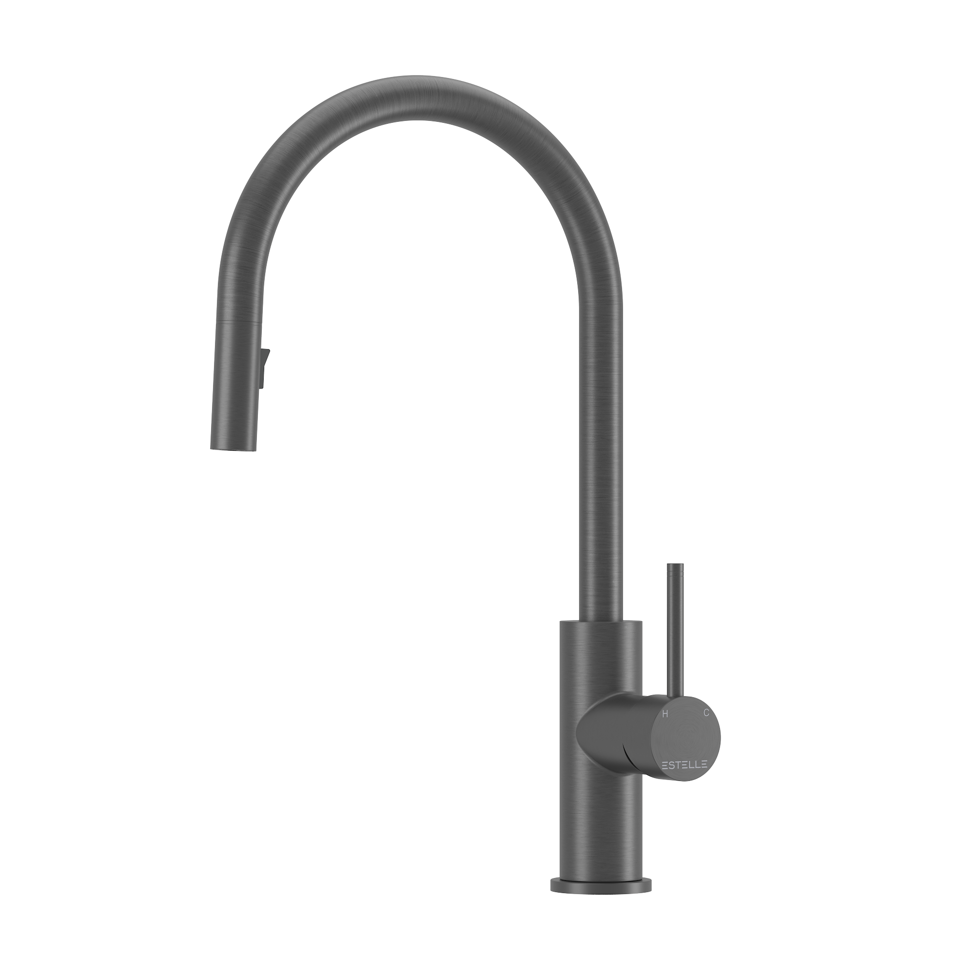 Pinnacles Pull Out Kitchen Mixer Brushed Gun Metal